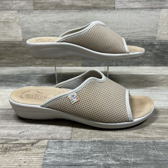 Fly Flot | Shoes | Fly Flot Wedge Sandals Womens Eu 4 Us 9 Tan Mesh ...